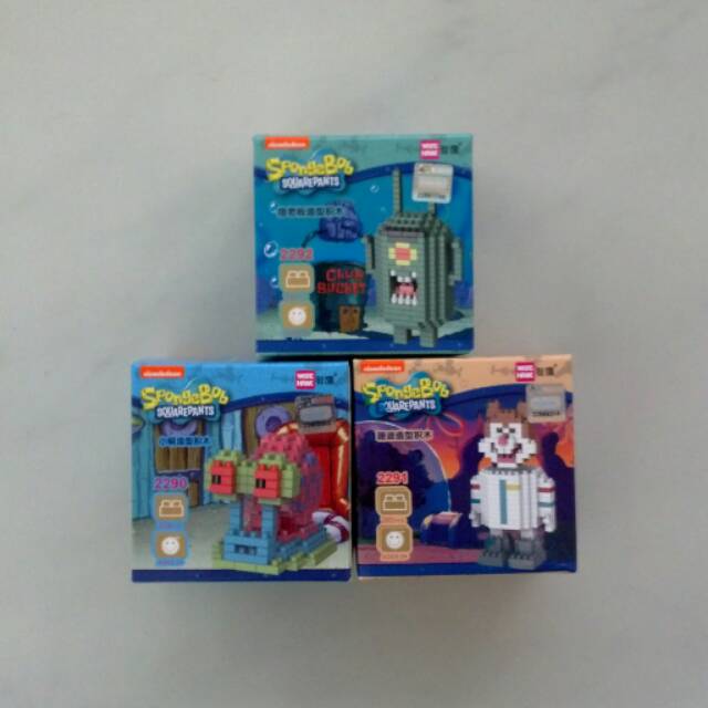 Jual Wisehawk nanoblock spongebob collection | Shopee Indonesia