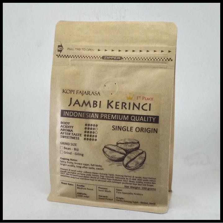 Jual 3Snm Kopi Fajarasa Jambi Kerinci Biji Kopi Arabica 200 Gram Qrns ...