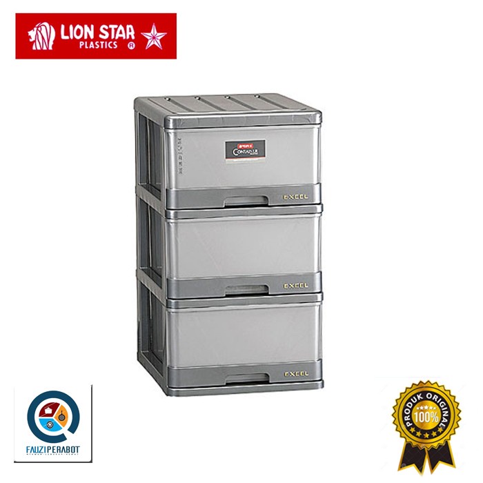 Jual Excel Container M3 XC-2 Lion Star Laci Plastik Medium Susun 3 ...