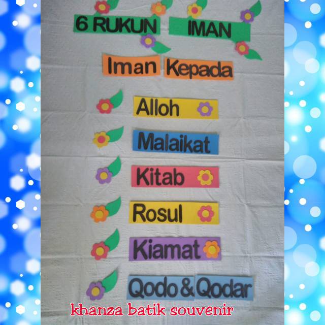 Jual Hiasan Dinding Ruang Kelas Mainan edukasi anak peraga tempel rukun ...