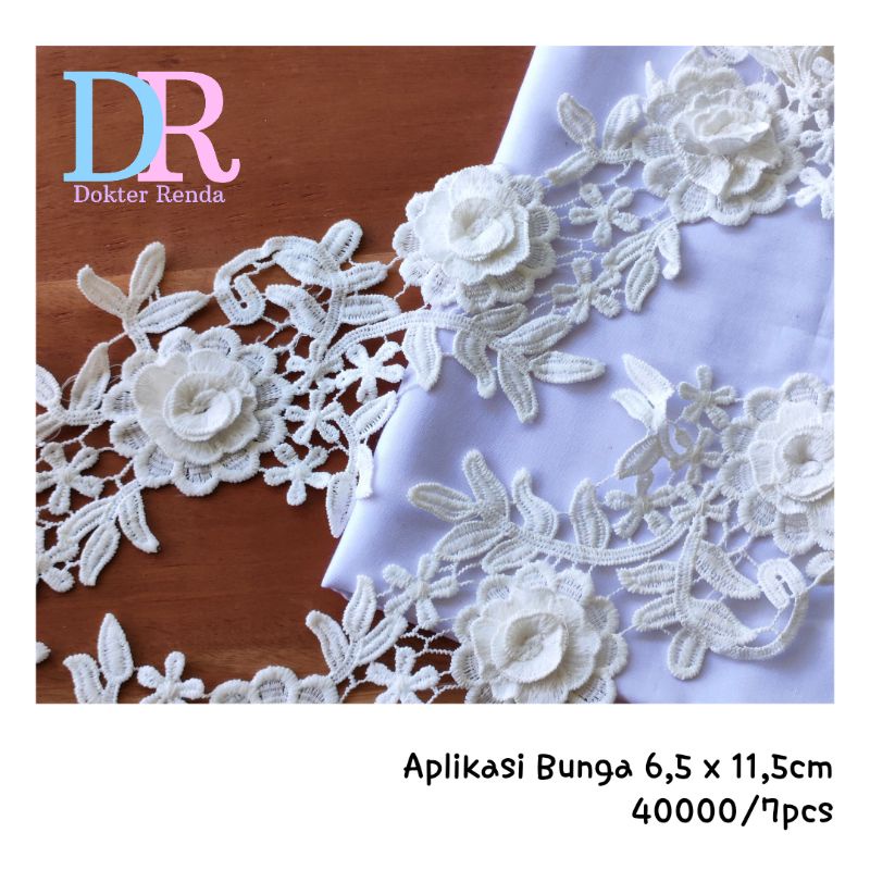 Jual aplikasi bunga renda 6,5*11,5cm | Shopee Indonesia