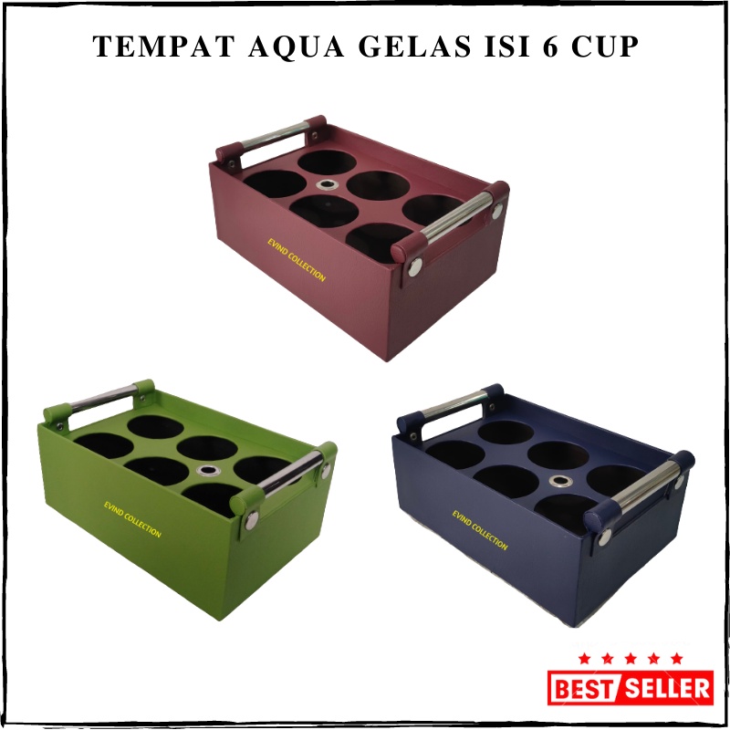 Jual Tempat Air Mineral Gelas Isi 6 Cup Keranjang Aqua Gelas Kulit ...