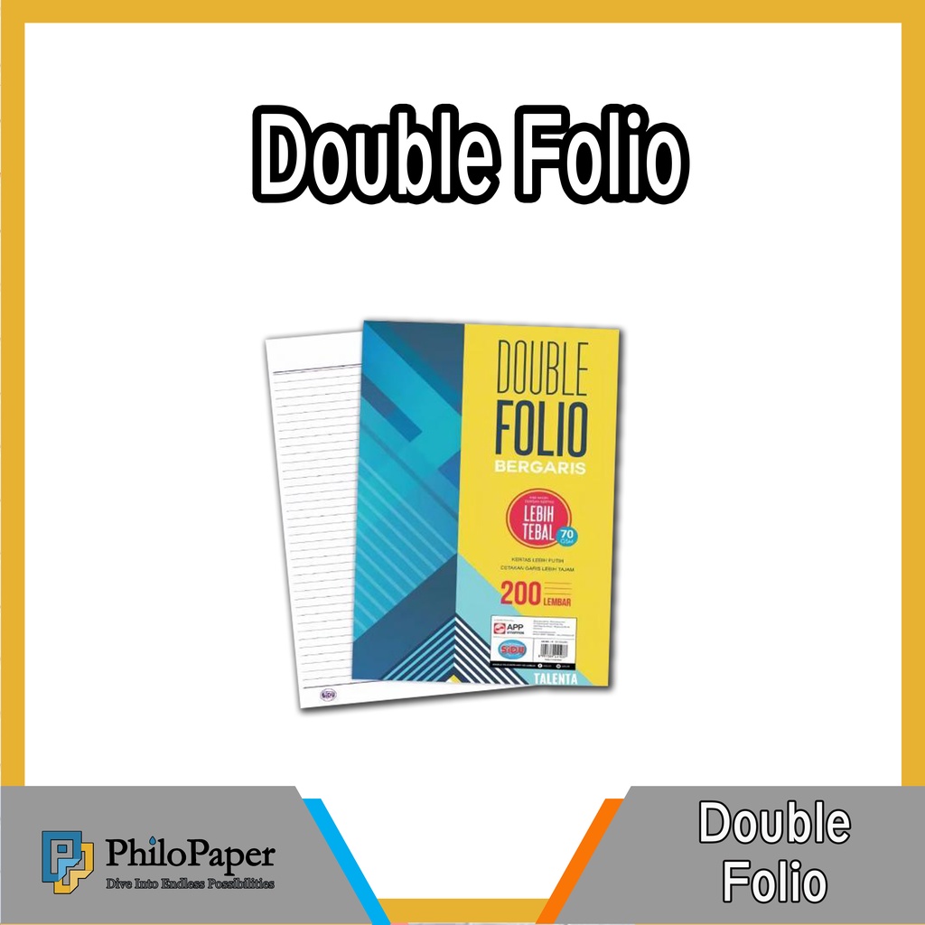 Jual ATK ~ ( ECER ) Kertas Double Folio Bergaris / Kertas Polio Garis ...