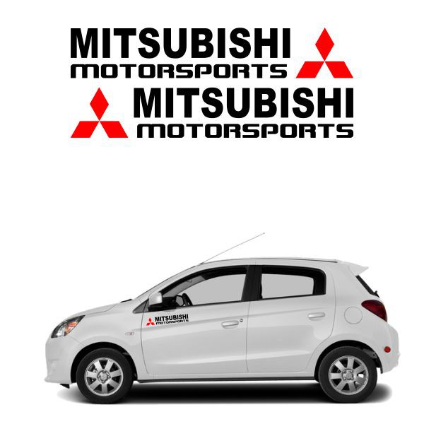 Jual Stiker Mobil - Sticker Mitsubishi Motorsports | Shopee Indonesia