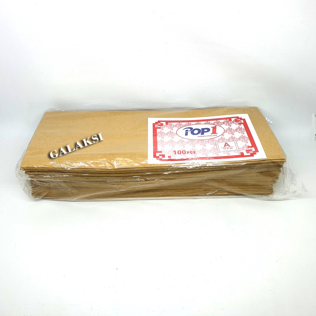Jual AMPLOP COKLAT SAMSON A 10X24 CM (100 LBR) | Shopee Indonesia
