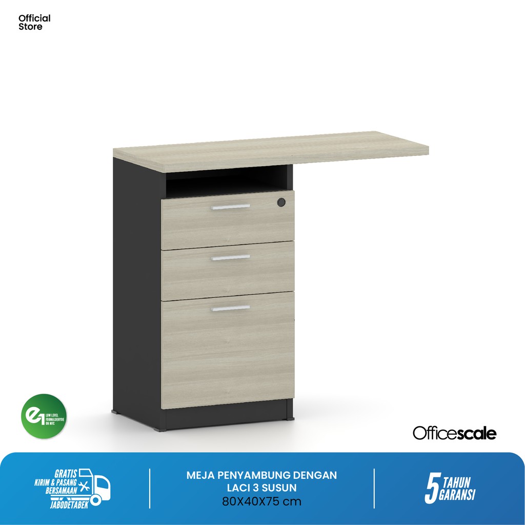 Jual Officescale Meja Penyambung | Meja Samping dengan Laci 3 Susun ...