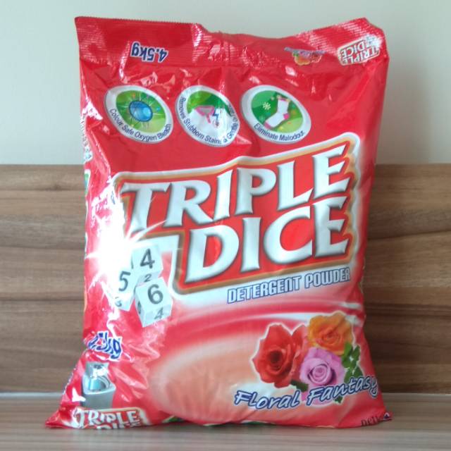 Jual Detergent Triple Dice 4.5kg Aroma floral fantasy/lemon | Shopee ...