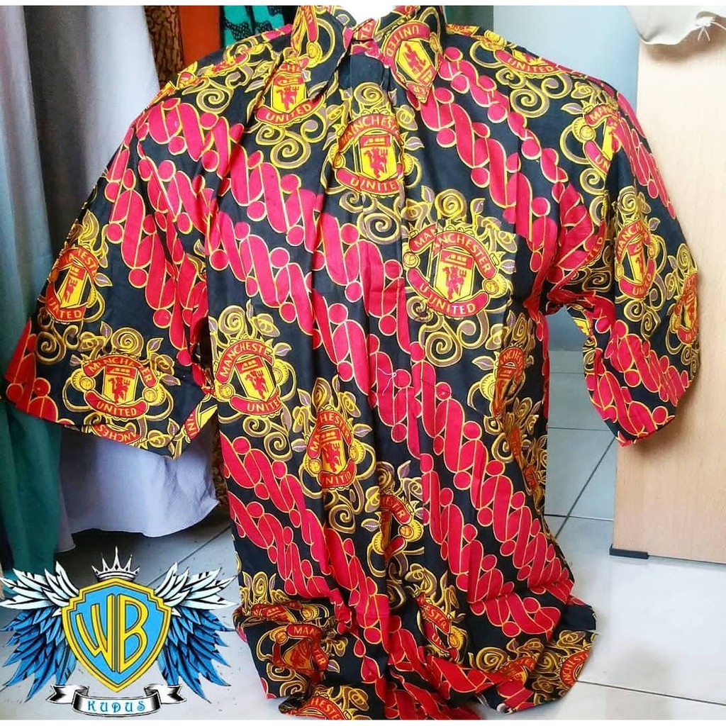 Jual Kemeja Batik Bola Manchester United MU | Shopee Indonesia