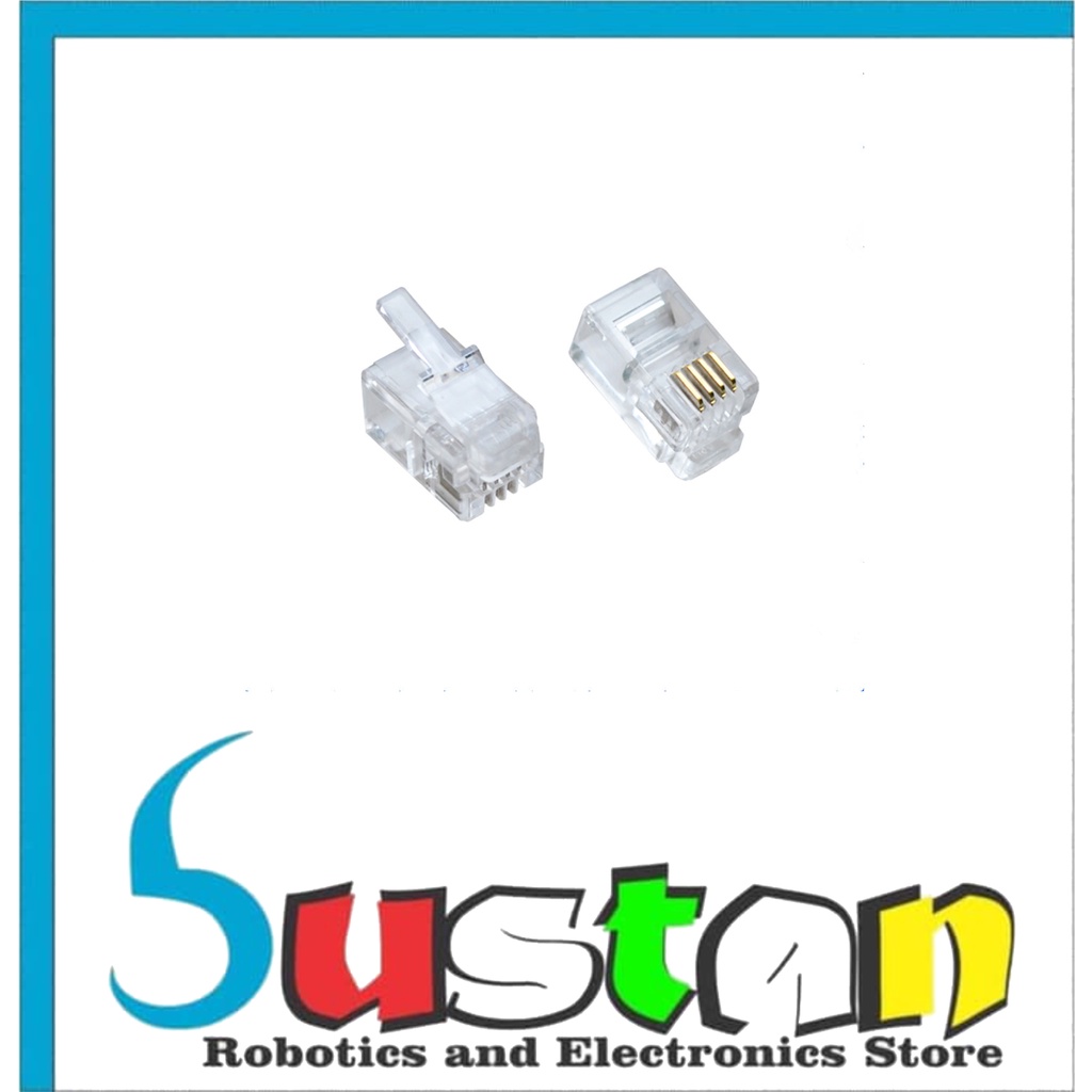 Jual RJ9 4P4C TELEPHONE HANDSET 4P AUDIO KONEKTOR TELEPONE KABEL RJ-9 CABLE | Shopee Indonesia