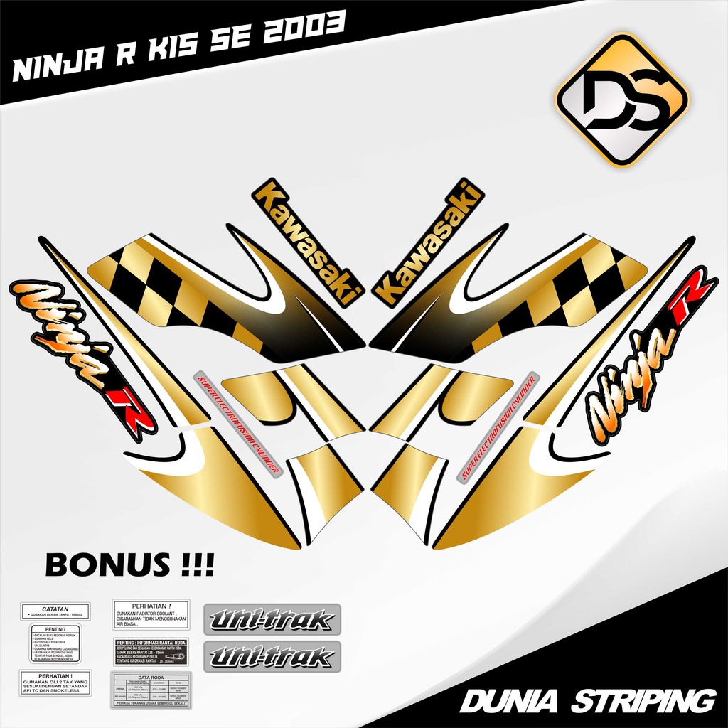 Jual STRIPING STICKER STOCK DECAL STIKER KAWASAKI NINJA R KIS SE TAHUN ...
