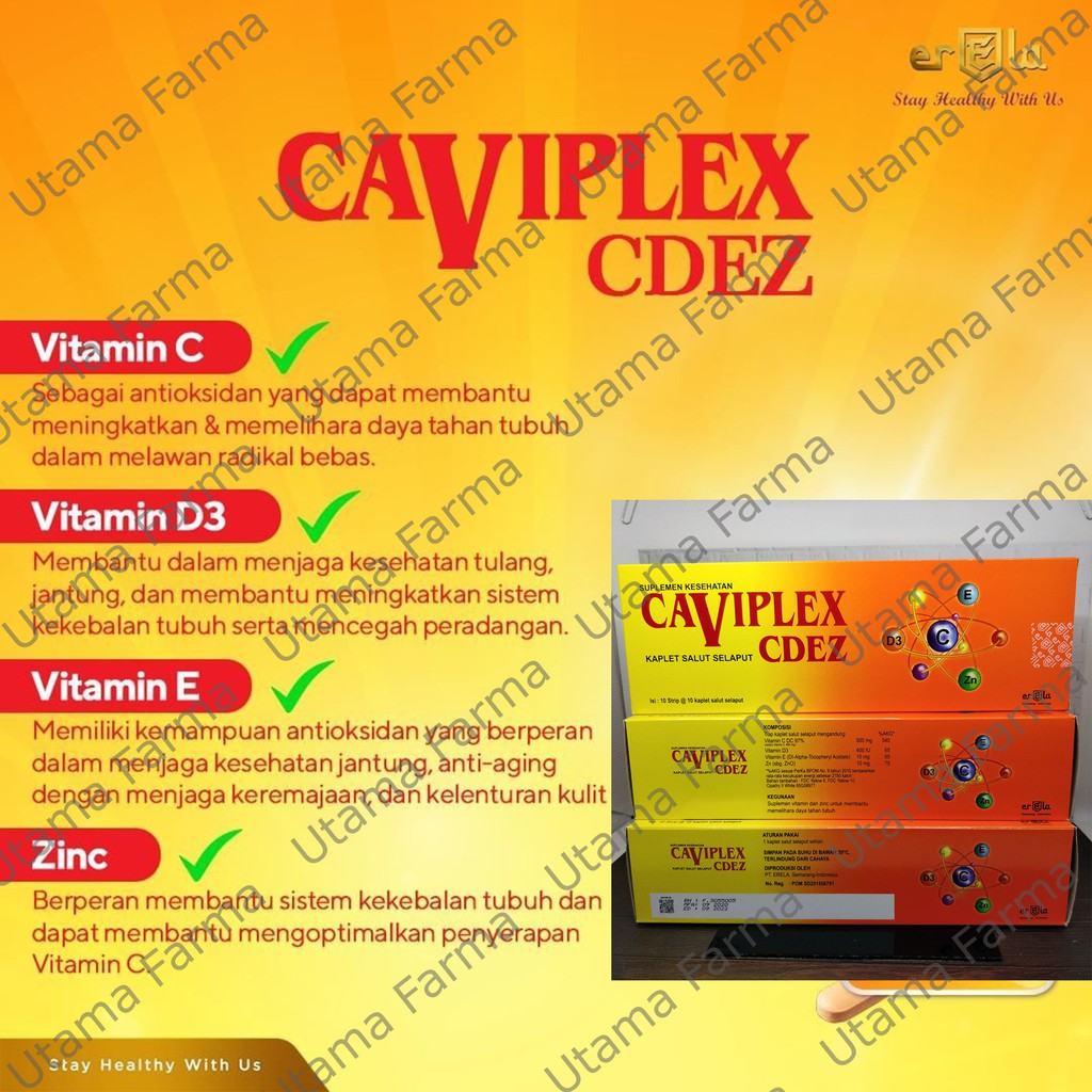 Jual CAVIPLEX CDEZ PER BOX ISI 100 | VITAMIN C D E & ZINC DOSIS TINGGI ...