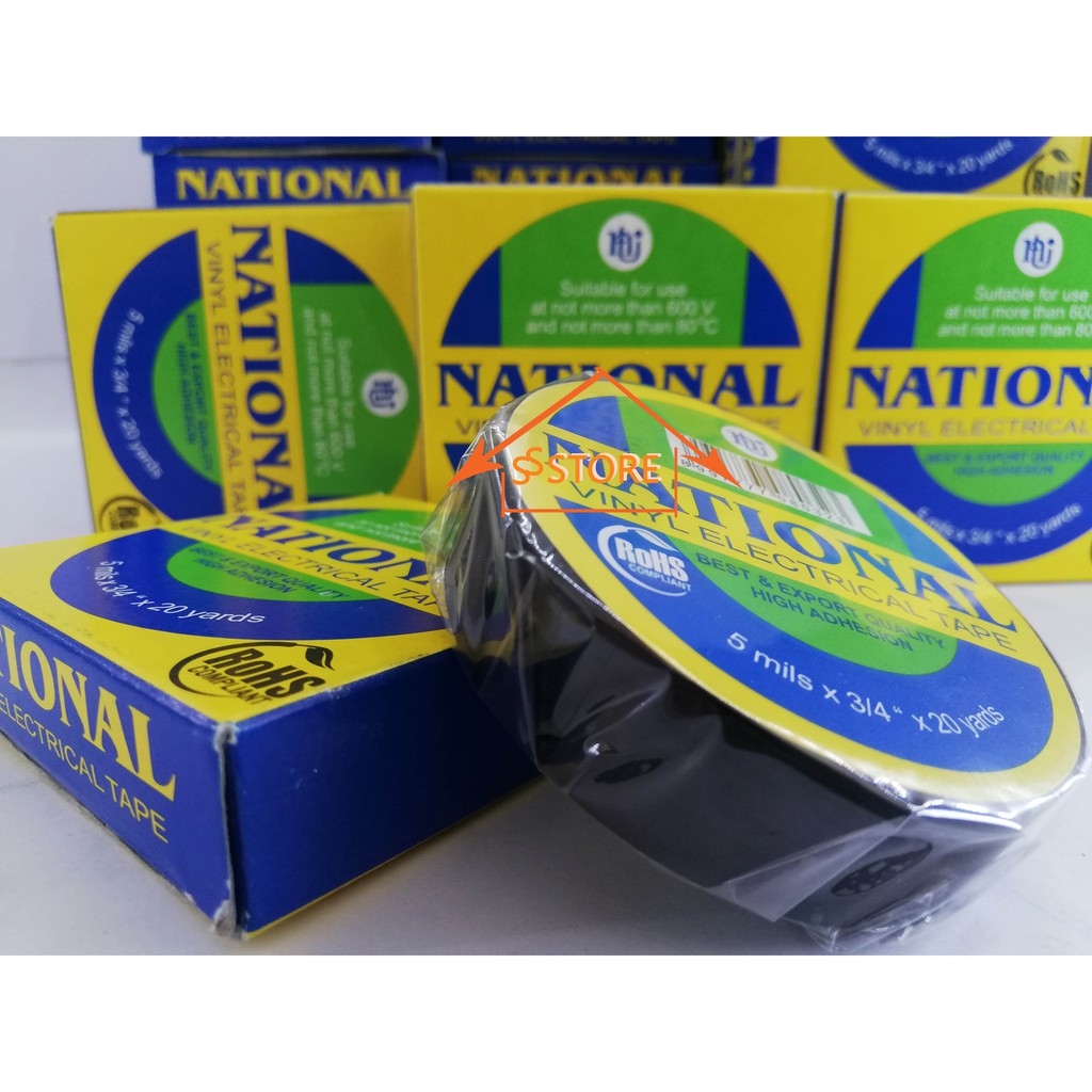 Jual Isolasi National vinyl Isolasi Listrik Hitam | Shopee Indonesia