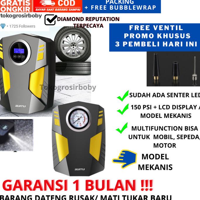 Jual Pompa Ban Mobil Sepeda Motor Elektrik Portable Serbaguna 12V ...