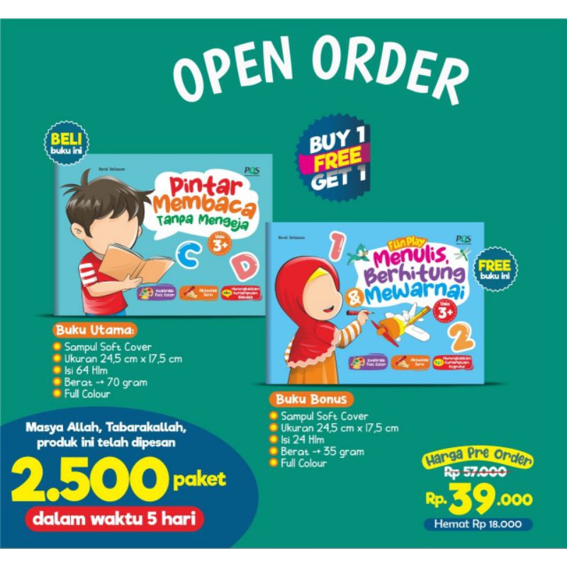 Jual Pintar Membaca Tanpa Mengeja PQS Buku Membaca Anak TK SD | Shopee ...
