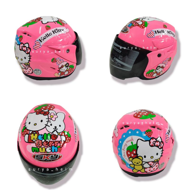 Jual HELM ANAK SKY UMUR 2-8 TAHUN GAMBAR HELLO KITTY PINK | Shopee ...