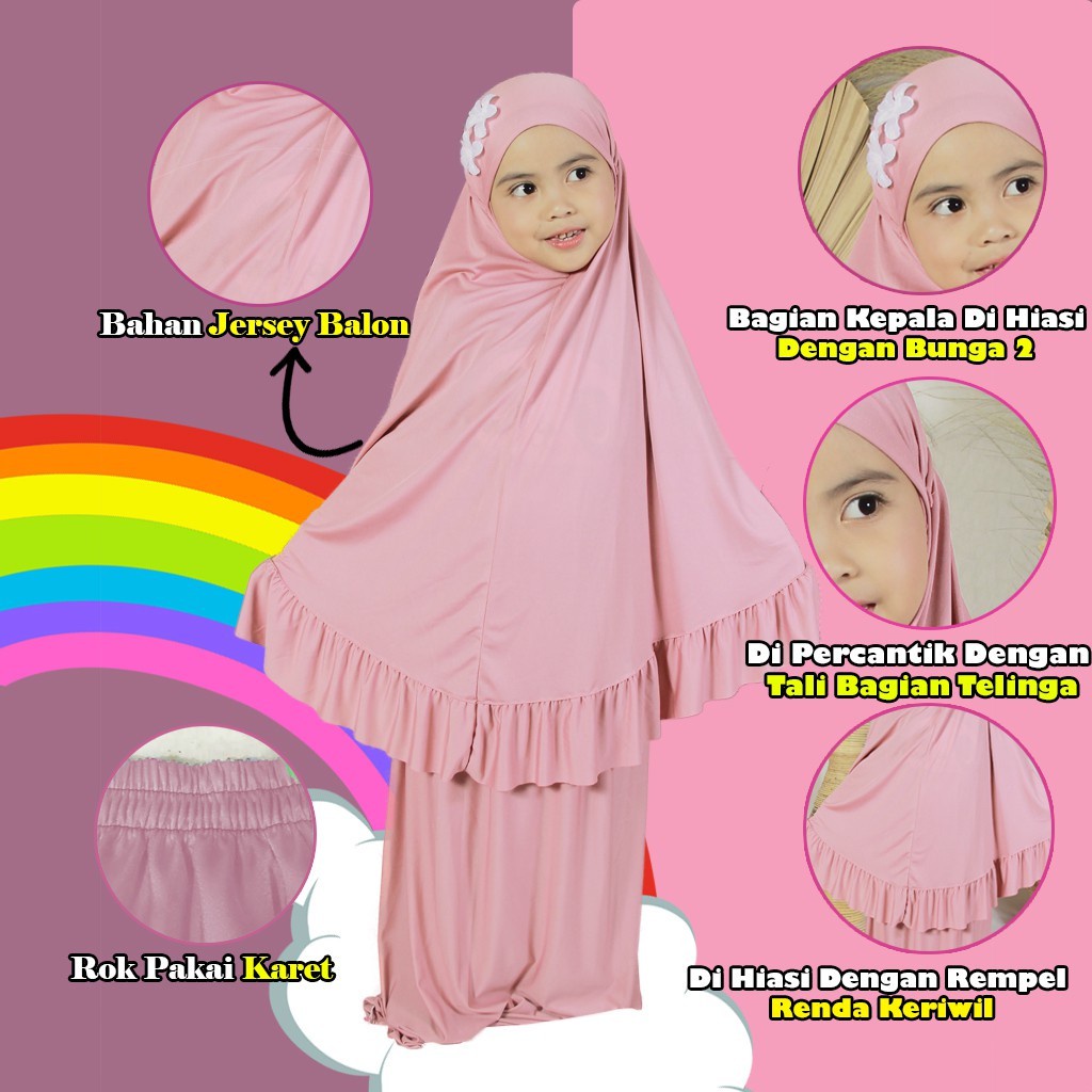 Jual Mukena anak perempuan bayi balita Jersey adem tanggung polos kecil ... Jual Mukena anak perempuan bayi balita Jersey adem tanggung polos kecil ...