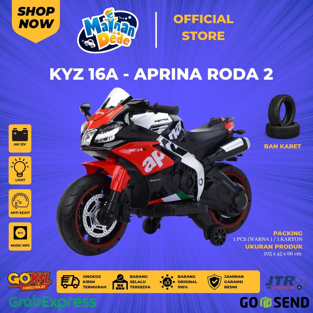 Jual Motor Aki Anak KYZ 16A M APRINA RODA 2 BAN KARET | Shopee Indonesia