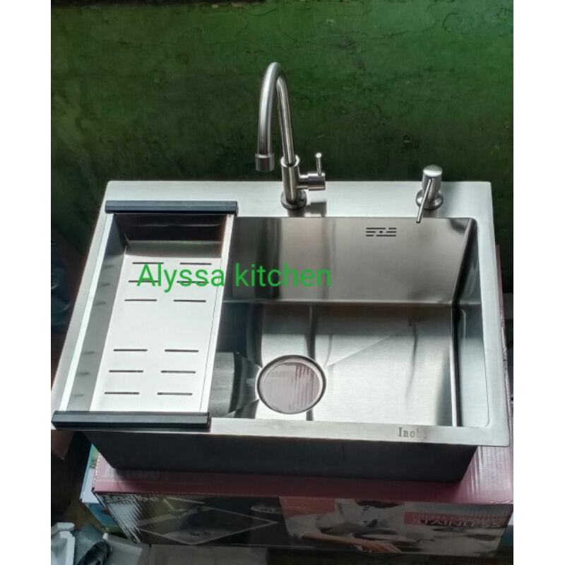 Jual Paket komplit kitchen sink INOBE 6045 / kitchen sink 60 cm paket ...