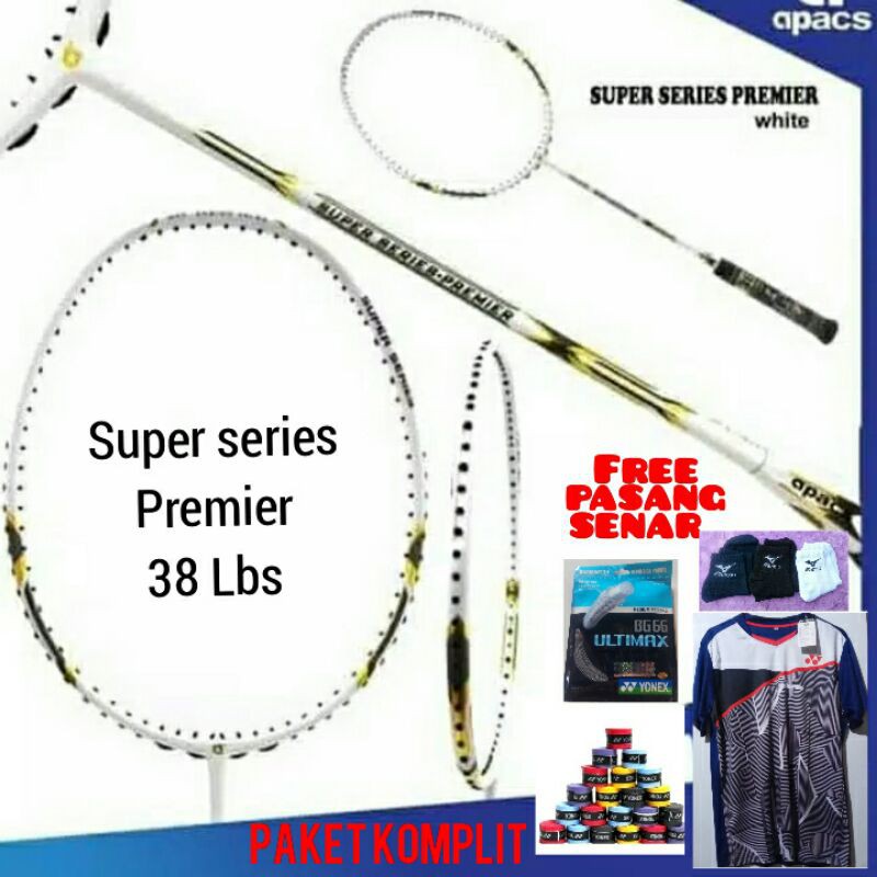 Jual Raket apacs super series premier paket komplit | Shopee Indonesia