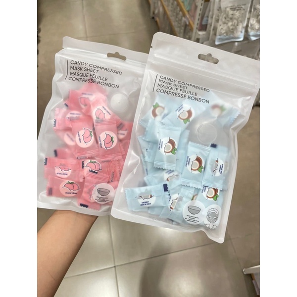 Jual MINISO CANDY COMPRESSED MASK SHEET 35pcs with Mask Bowl | Shopee ...
