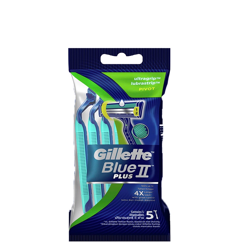 Jual Gillette Blue Plus 2 Alat Cukur 5 Pcs | Shopee Indonesia