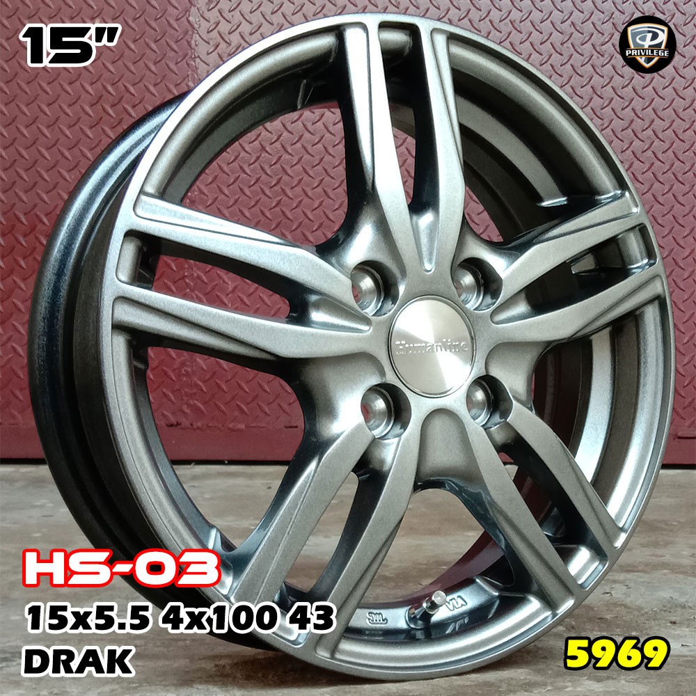 Jual Velg Mobil Brio Jazz Mobilio March Lancer Mirage HS-03 R15 Baru ...