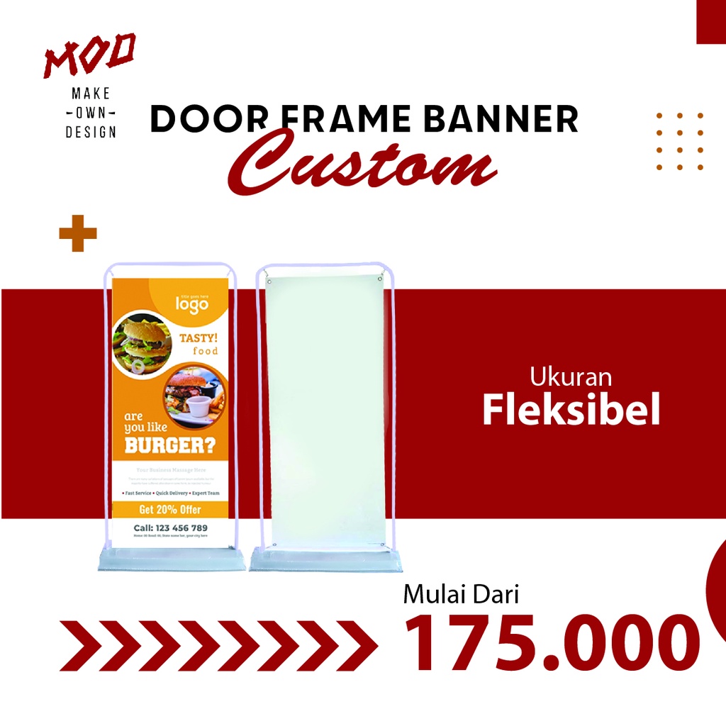 Jual Door Frame Banner | FREE DESAIN | Door Frame Stand | Stand Banner ...