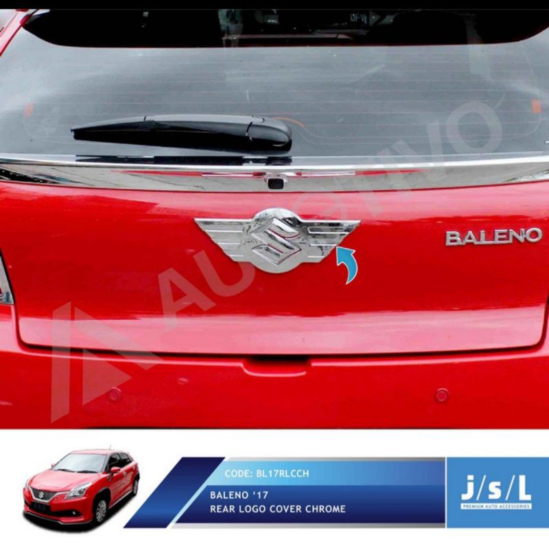 Jual cover logo emblem belakang chrome Baleno Hatchback 2017-2022 jsl ...