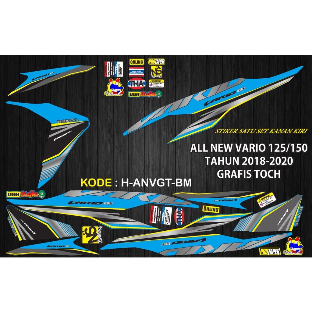 Jual STIKER STRIPING MOTOR ALL NEW VARIO 125/150 TH 2018-2020 GRAFIS ...