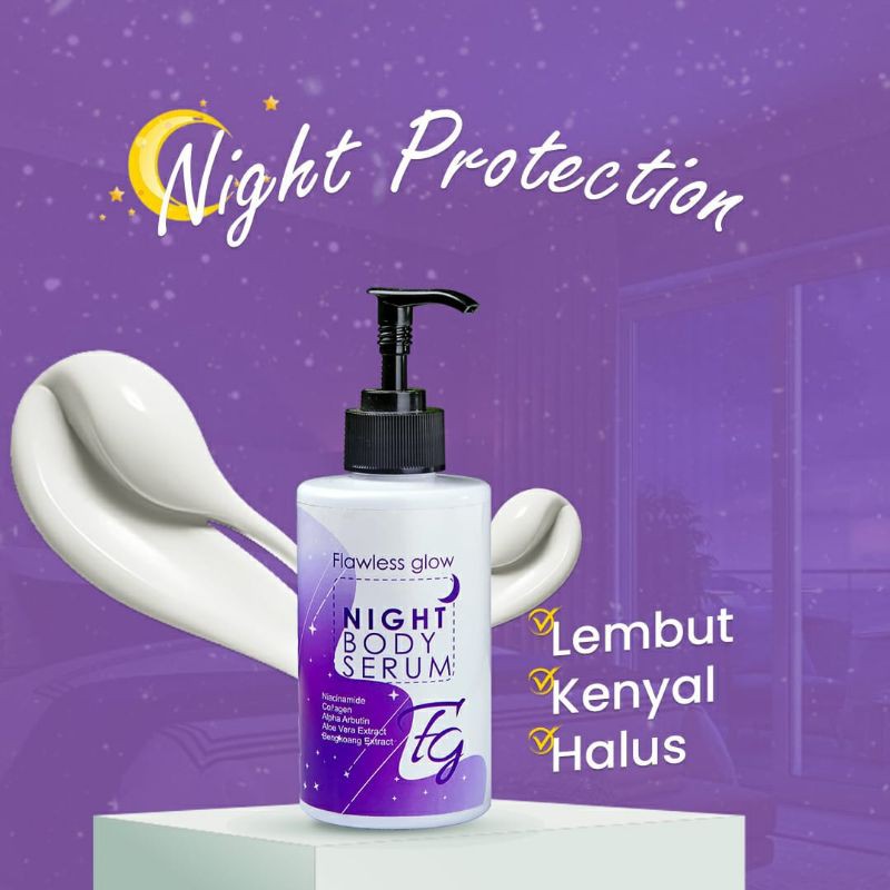 Jual Body Serum Flawless Glow Night 250g Shopee Indonesia