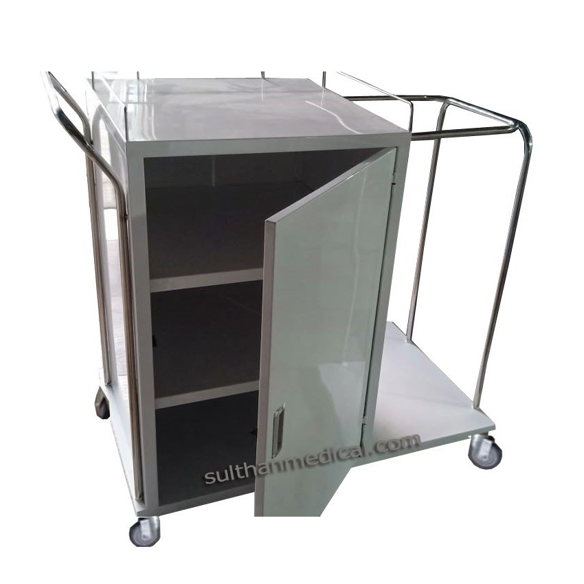 Jual Trolley Linen Instrument Troli Instrumen Tertutup Laundry Klinik ...