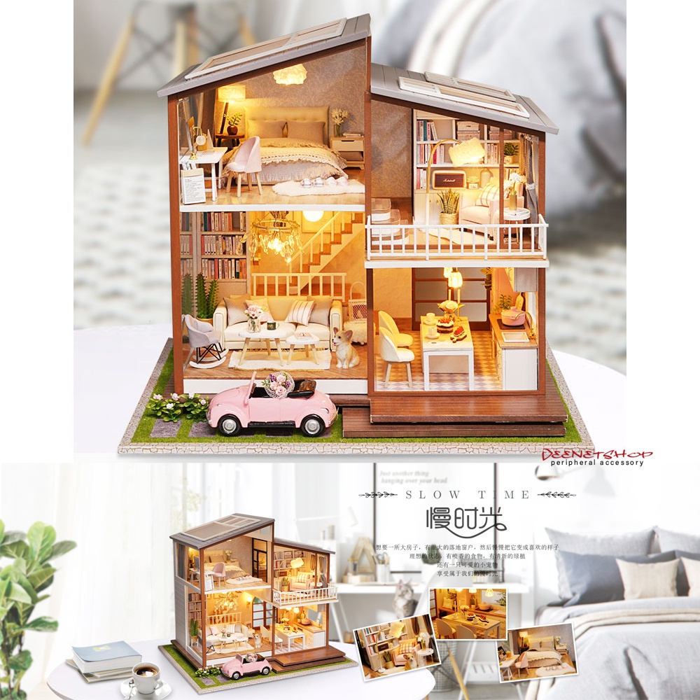 Jual Cute Room Dollhouse DIY - Slow Time - A-080 - Rumah Boneka ...