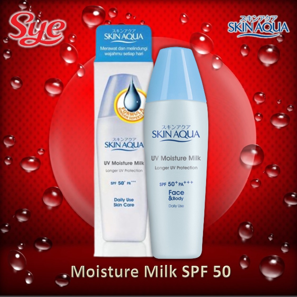 Jual BPOM SKIN AQUA UV MOISTURE MILK SPF50 40GR / SKIN AQUA SUNSCREEN ...