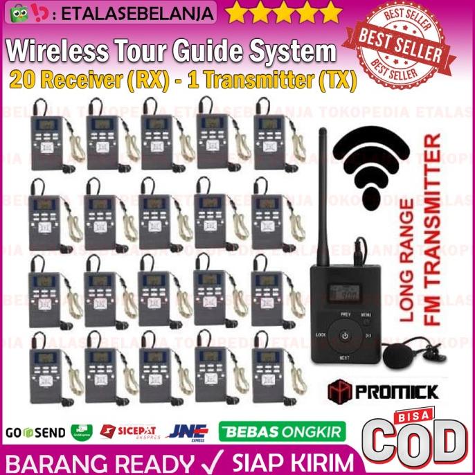 Jual Promo Audio Tour Guide - Translator System 20 RX 1 TX LONG RANGE ...