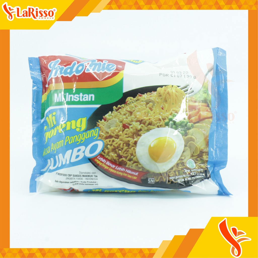 Jual MIE INSTANT INDOMIE GORENG JUMBO 127GR ALL VARIAN(2'S) | Shopee ...