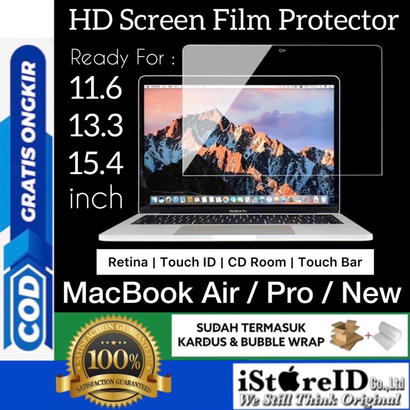 Jual FILM HD SCREEN 11 / 13 / 15 PROTECTOR APPLE MACBOOK AIR PRO RETINA HONOR MAGICBOOK INC ...