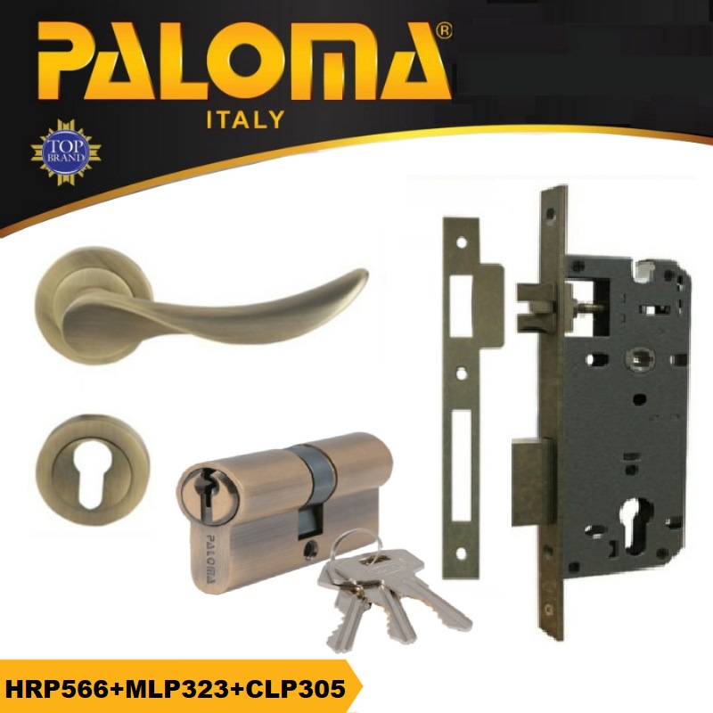 Jual HANDLE GAGANG PINTU HANDLE PALOMA SET HRP 566+MLP 323+CLP 305 MAB ...