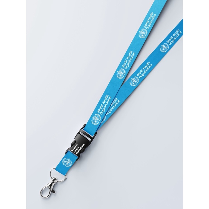 Jual Lanyard WHO World Health Organization Satuan Dua Sisi Gantungan ...
