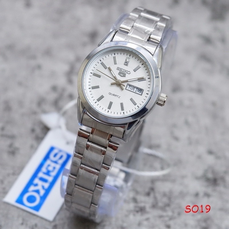 Jual Jam Tangan Wanita Seiko 5 Stainless Steel Tahan Air Tanggal Aktif ...