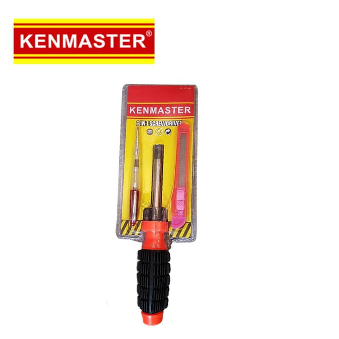 Jual Kenmaster 6 in 1 Screwdriver Set - Obeng & Cutter & Test Pen ...