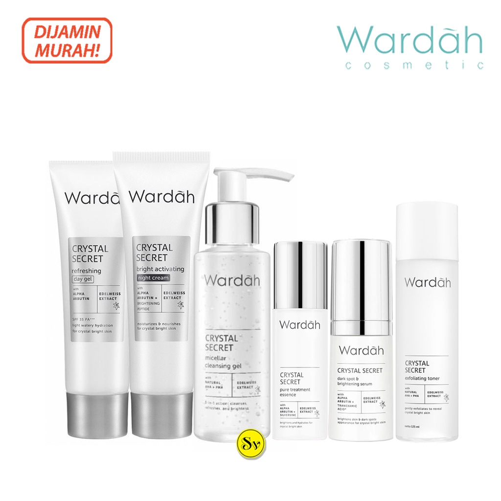 Jual Paket Wardah Crystal Secret For Normal/Oily Skin Whitening Series (Kulit Normal/Berminyak ...