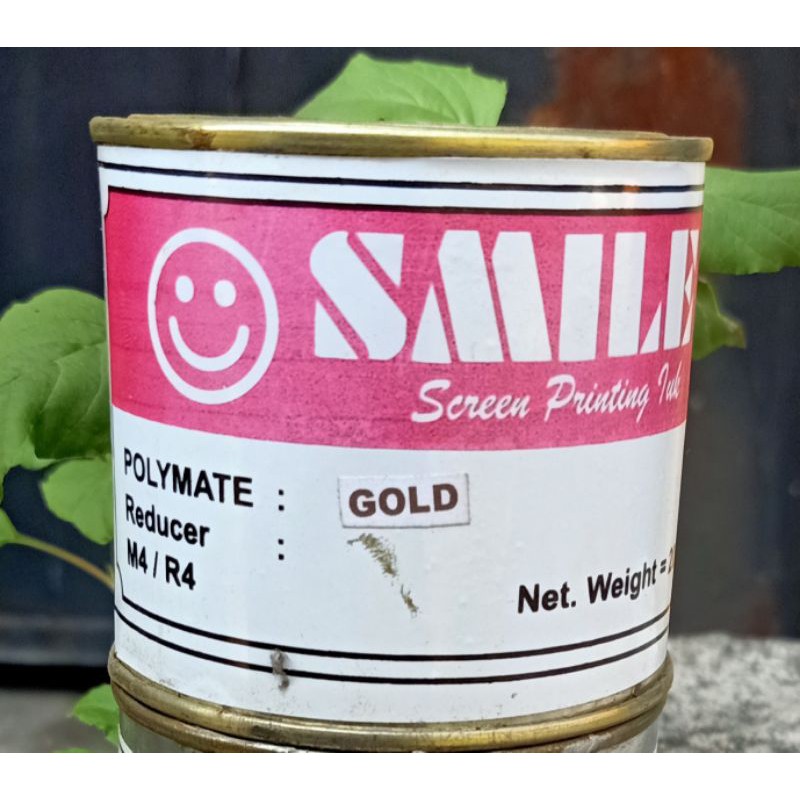Jual [Gold] Tinta/Cat Sablon Plastik SMILE POLYMATE 200 g | Shopee ...