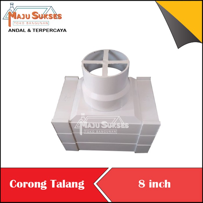 Jual CORONG TALANG 8" KOTAK CORONG TALANG PVC LUBANG PEMBUANGAN AIR ...