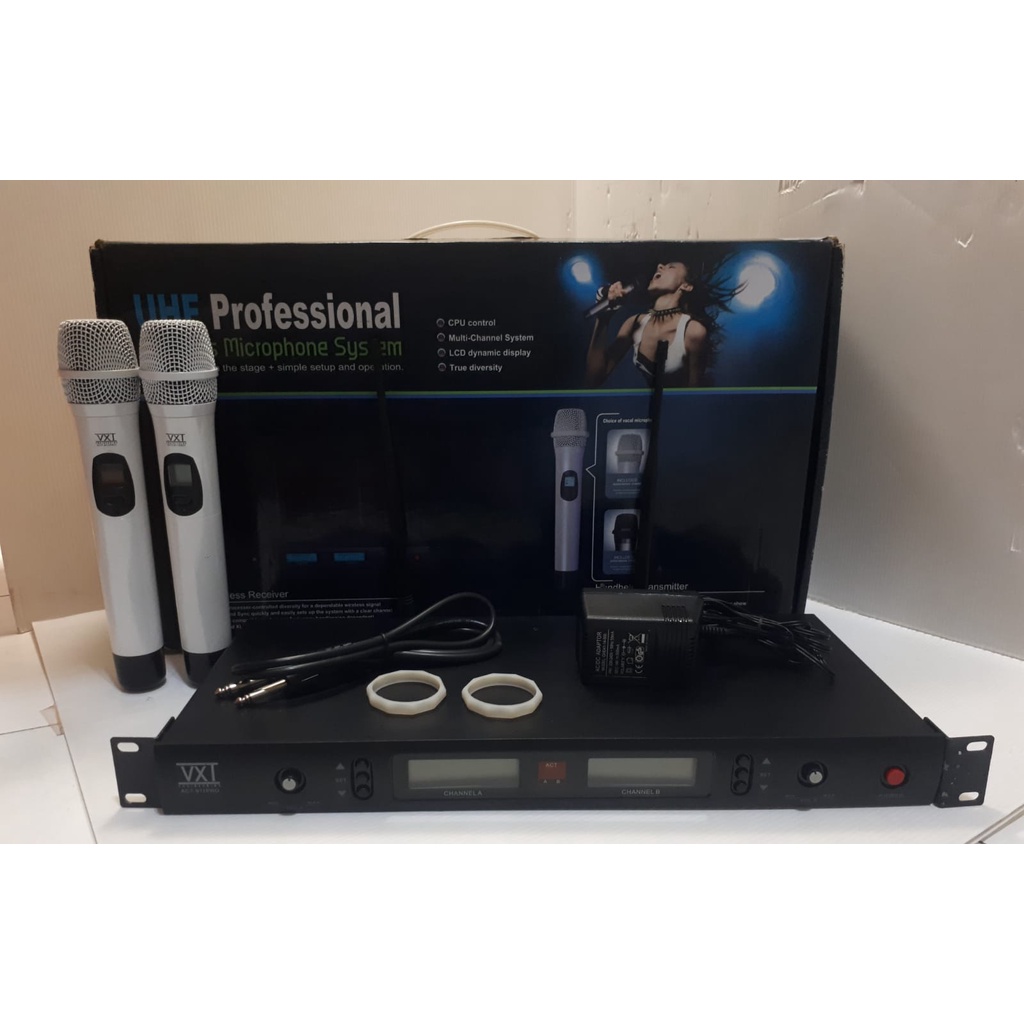 Jual Wireless Microphone VXT ACT 911 Pro UHF Receiver | Shopee Indonesia