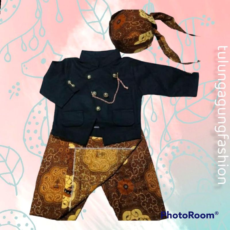 Jual Gratis blangkon setelan beskap bayi dan anak, setelan beskap ...