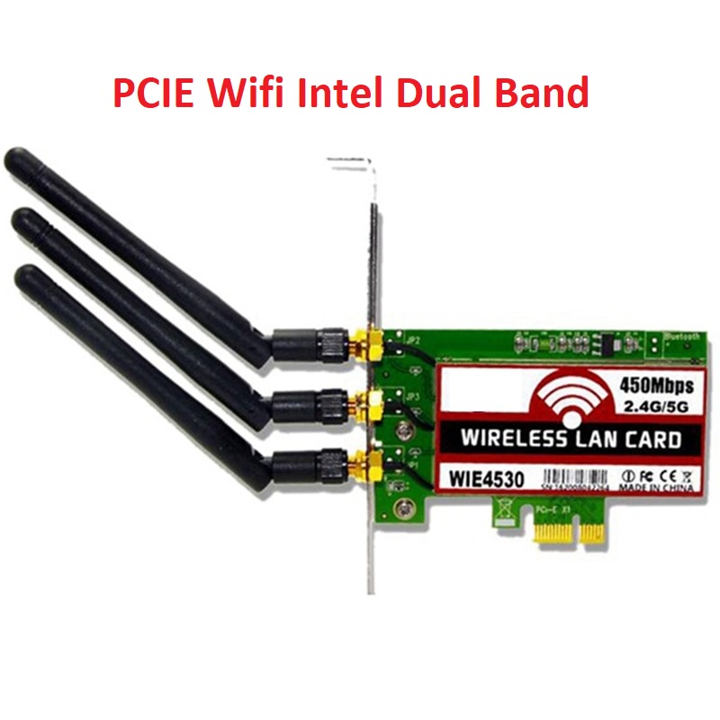 Jual PCIE Wifi Dual Band 3 Antena Intel Wireless Network Card Adapter ...