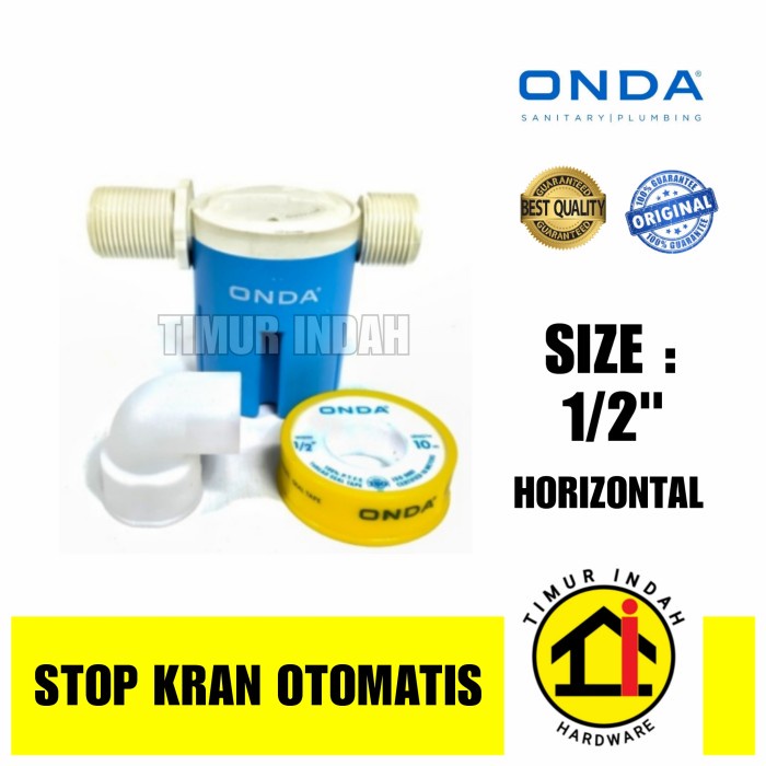 Jual Stop Kran Otomatis 1/2" ( horizontal ) - ONDA | Shopee Indonesia
