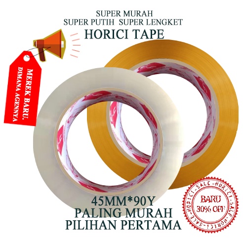 Jual MEREK HORICI ASLI MURAH SUPER CLEAR 45mmx90Y LAKBAN BENING DAN ...