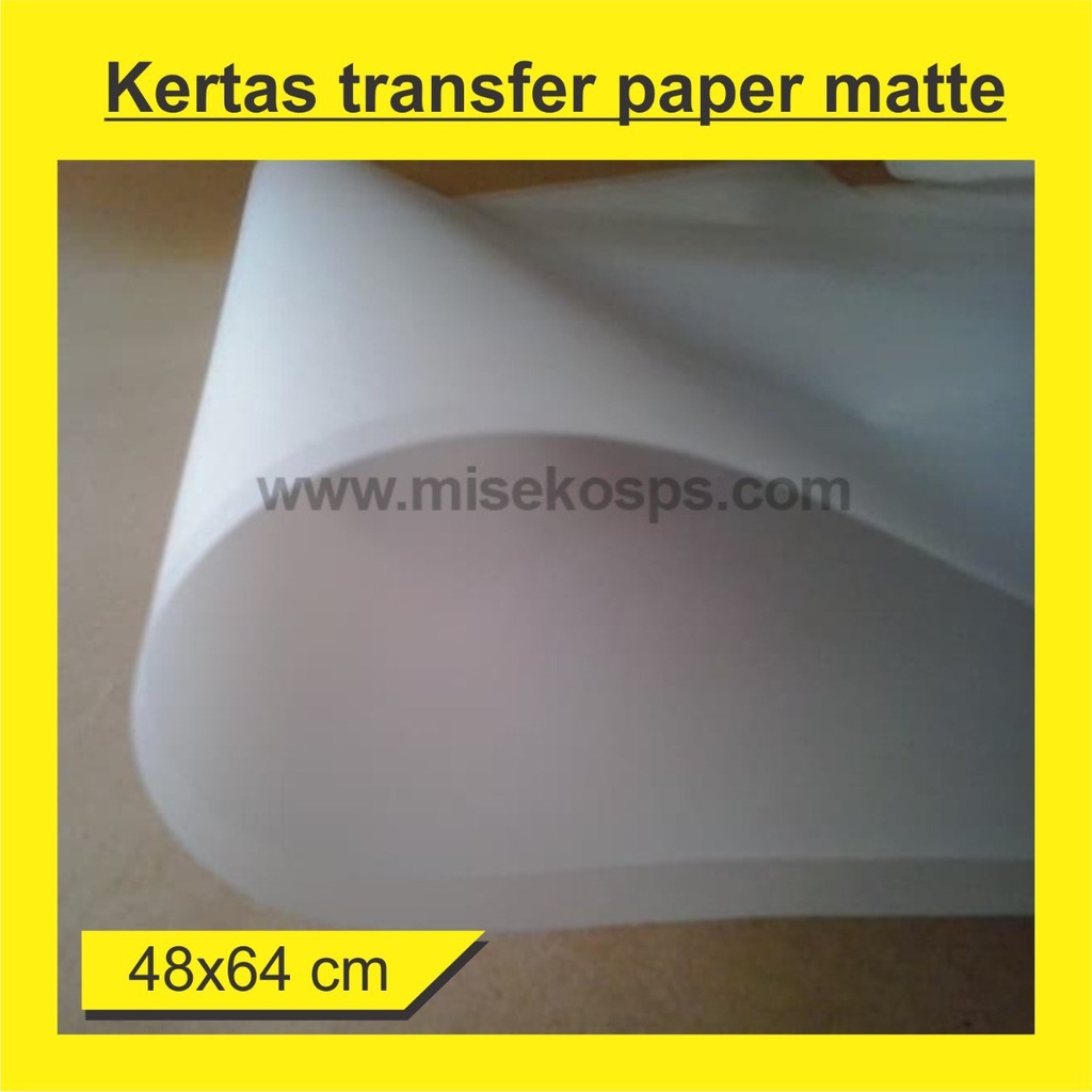 Jual KERTAS TRANSFER PAPER MATTE PLASTISOL UNTUK SABLON | Shopee Indonesia