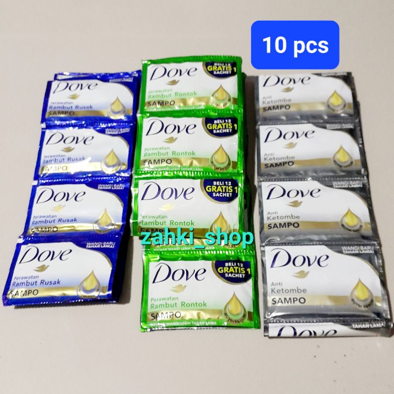 Jual Dove sampo sachet 10 sachet @9 gr murah | Shopee Indonesia